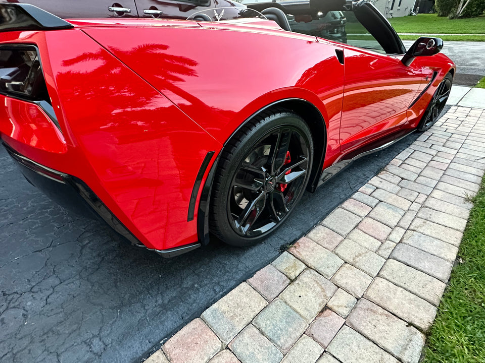 Front view of the ACS C8 Canards on a Sebring Orange C8 with 5VM front ...