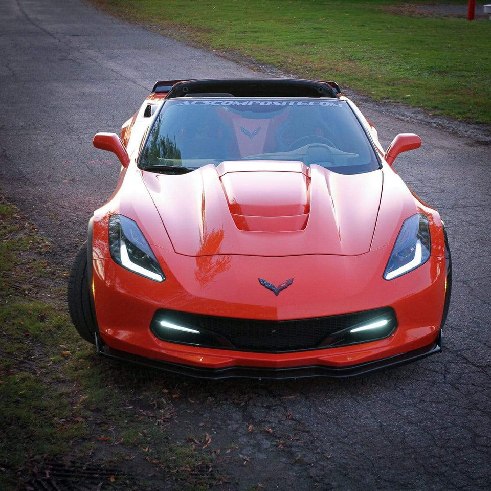 ACS Composite C7 Corvette Waterfall Compartment in Torch Red with ...
