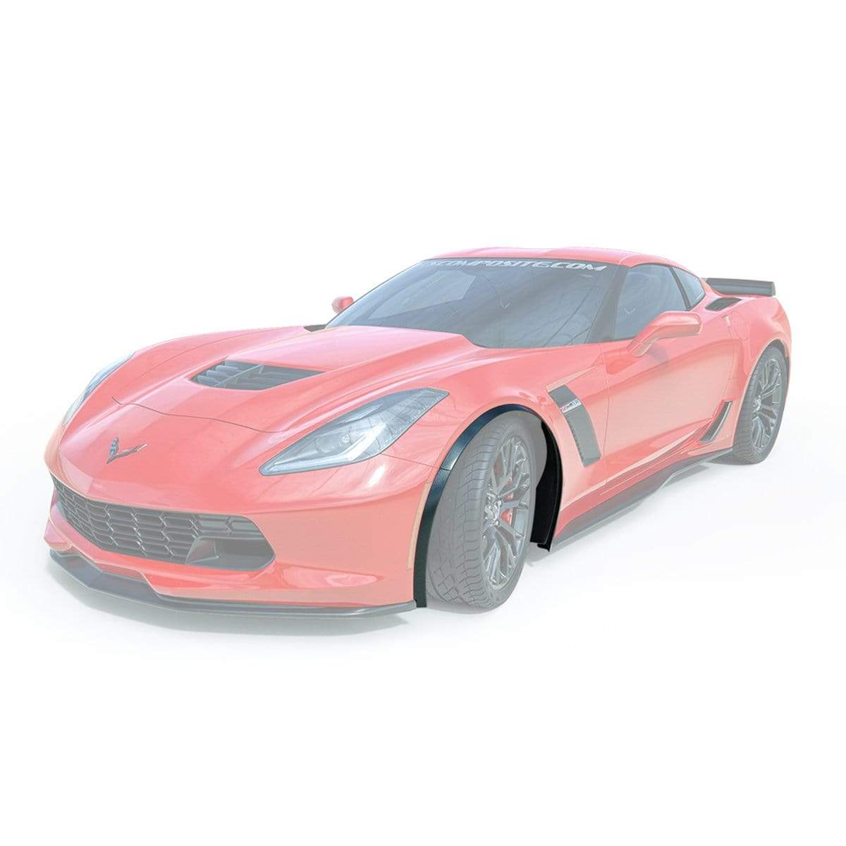 XL Front Fender Extensions | Carbon Flash Metallic Black | C7 Corvette ...
